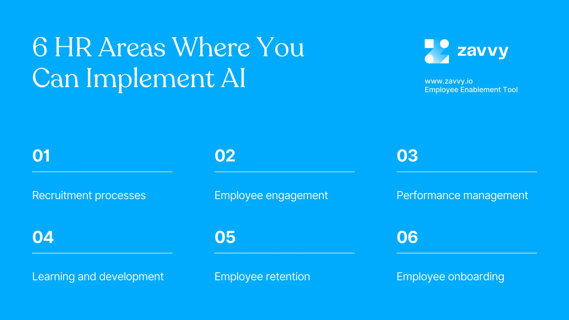 How to Implement AI in HR: An Actionable Guide for HR Managers | Zavvy